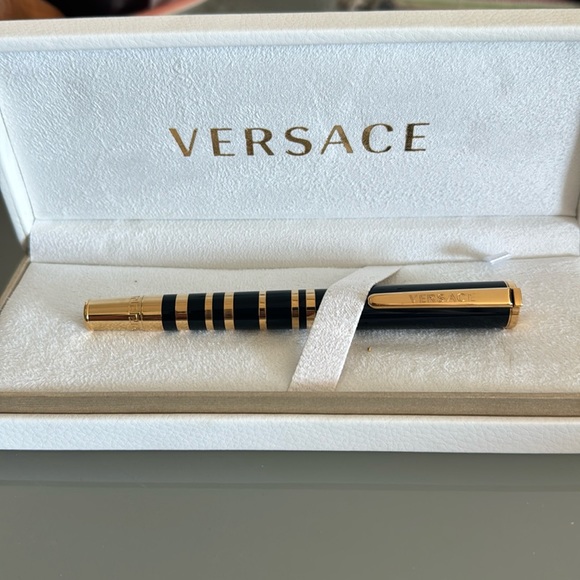 Versace | Other | Versace Roller Pen Black And Gold | Poshmark